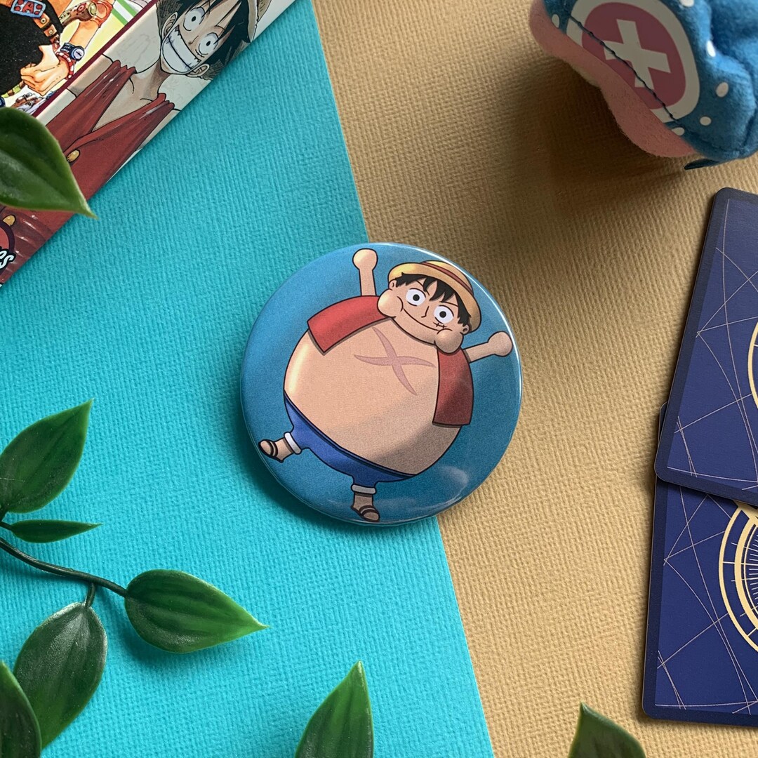One Piece Anime Inspired Luffy Straw Hat Pirate Pin Badge, One Piece ...