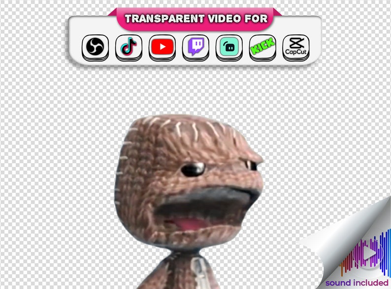 Sackboy Turning Around Meme Transparent Background Funny With Audio ...