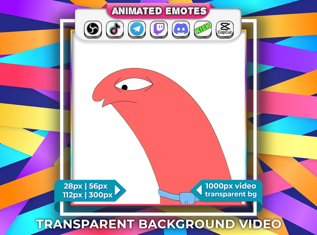 Smiling Friends Allan in Shocked Memes Animated Emotes 28px, 56px ...