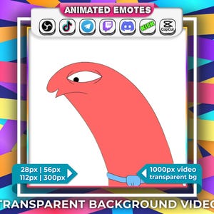 Smiling Friends Allan in Shocked Memes Animated Emotes 28px, 56px ...