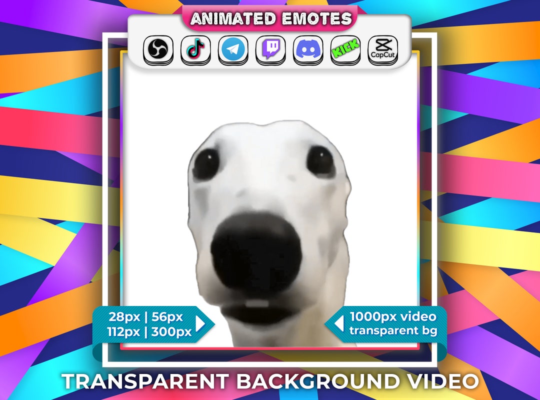 Transparent Background Dog Shivering Memes Animated Emotes 28px, 56px ...