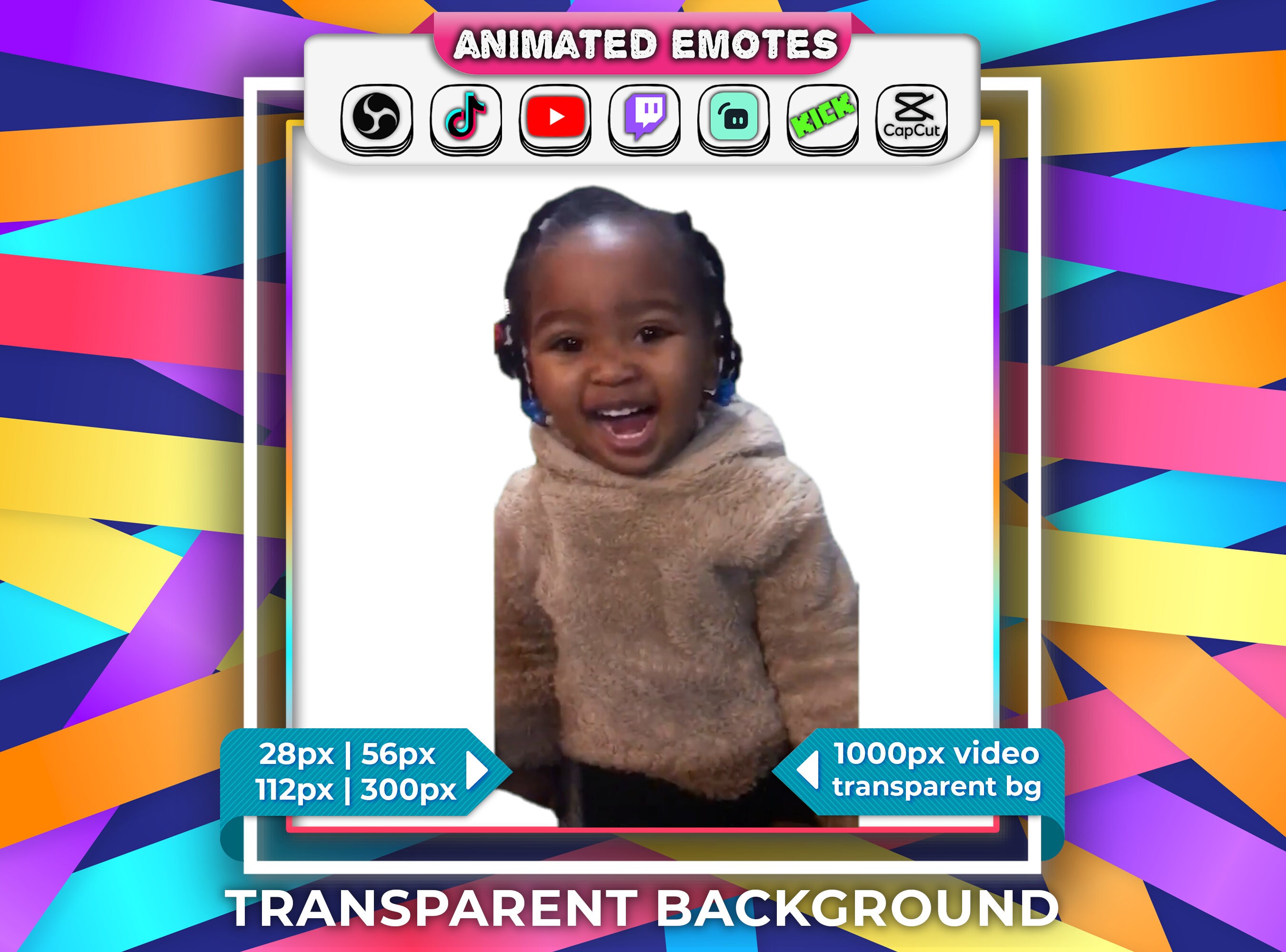 Laughing Little Girl Meme Animated Emotes 28px, 56px, 112px With Audio ...
