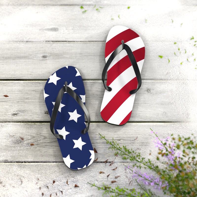 Patriotic Flip Flops - Etsy