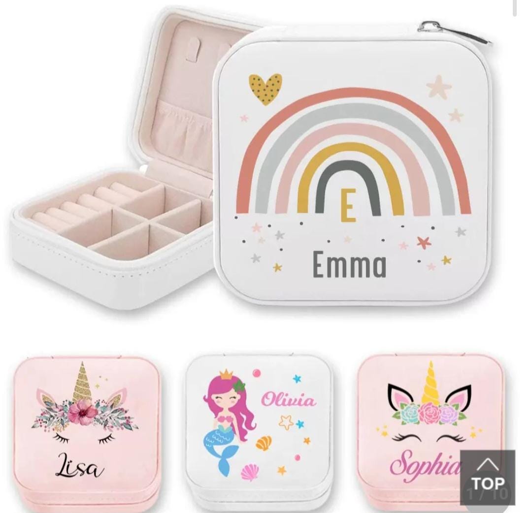 Personalized Jewelry Box With Unicorn/mermaid, Childrens Jewelry Box ...