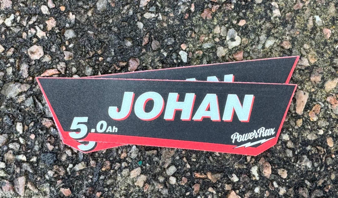 Personalised Battery Stickers Compatible With Milwaukee 18V Batteries 1 ...