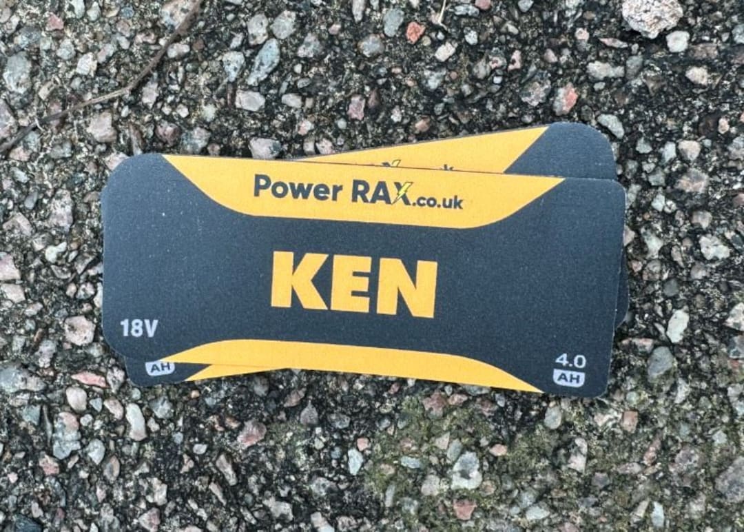 Personalised Battery Stickers Compatible With Dewalt 18V / 20v ...