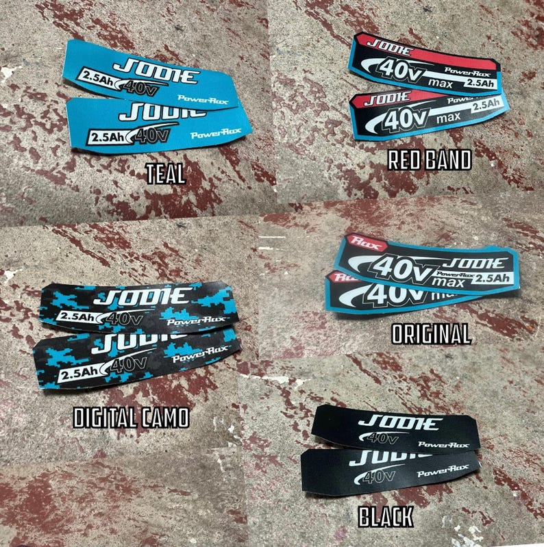 Personalised Battery Stickers Compatible With Makita 40v XGT Batteries ...