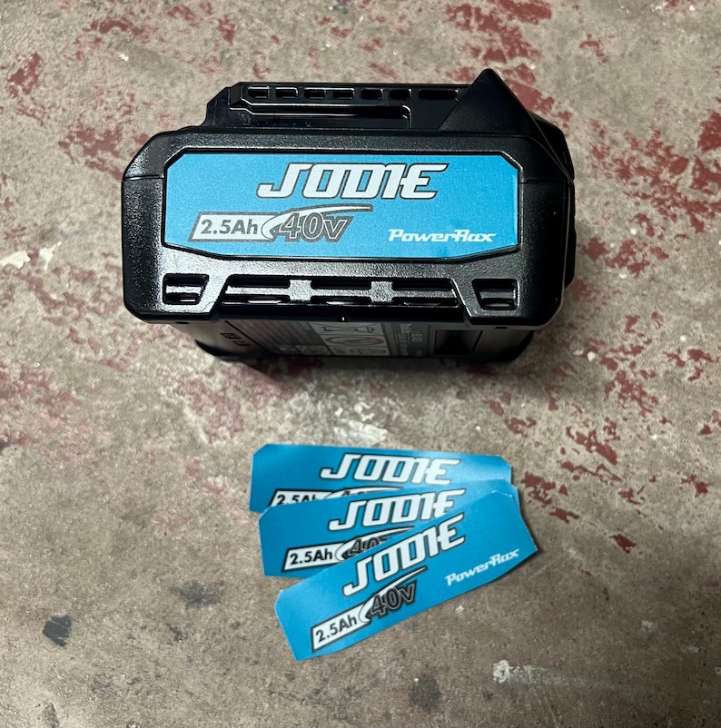 Personalised Battery Stickers Compatible With Makita 40v XGT Batteries ...