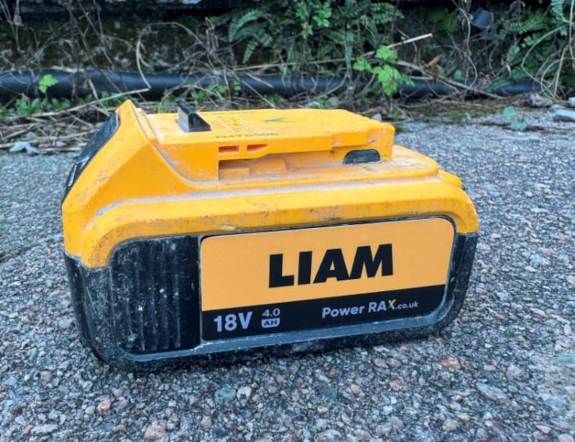 Personalised Battery Stickers Compatible With Dewalt 18V Batteries 1 ...