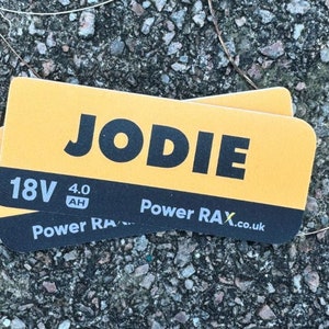 Personalised Battery Stickers Compatible With Dewalt 18V / 20v ...