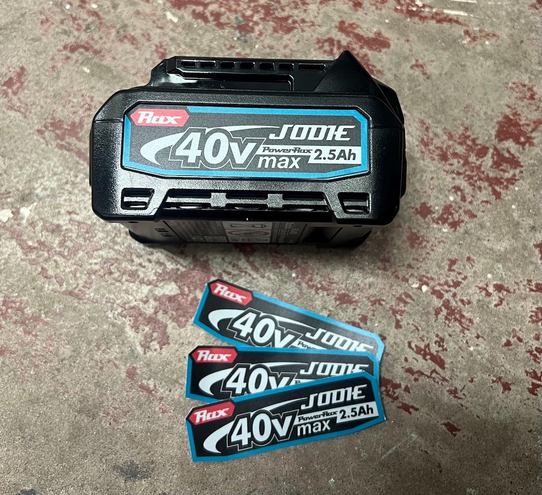 Personalised Battery Stickers Compatible With Makita 40v XGT Batteries ...