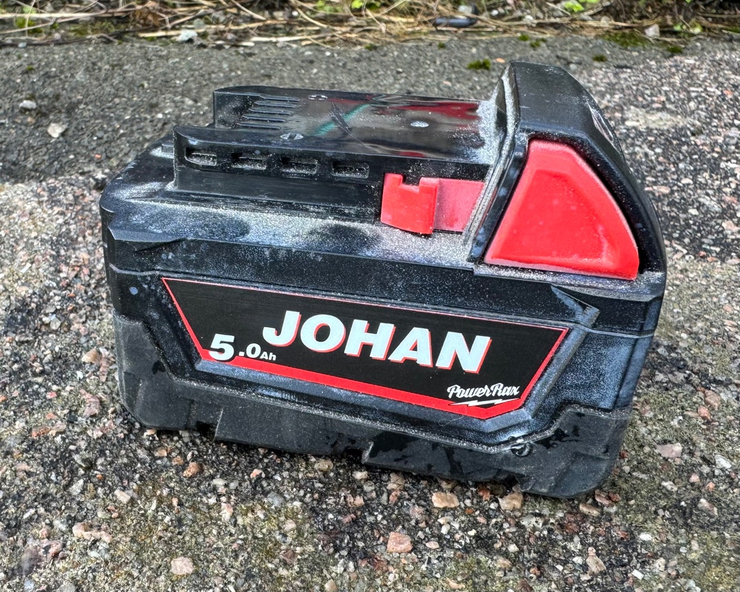 Personalised Battery Stickers Compatible With Milwaukee 18V Batteries 1 ...