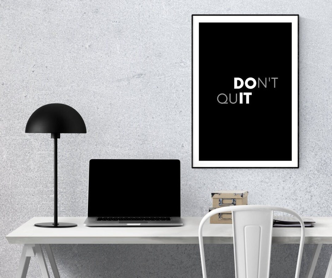 Don't Quit Motivational Poster - Etsy