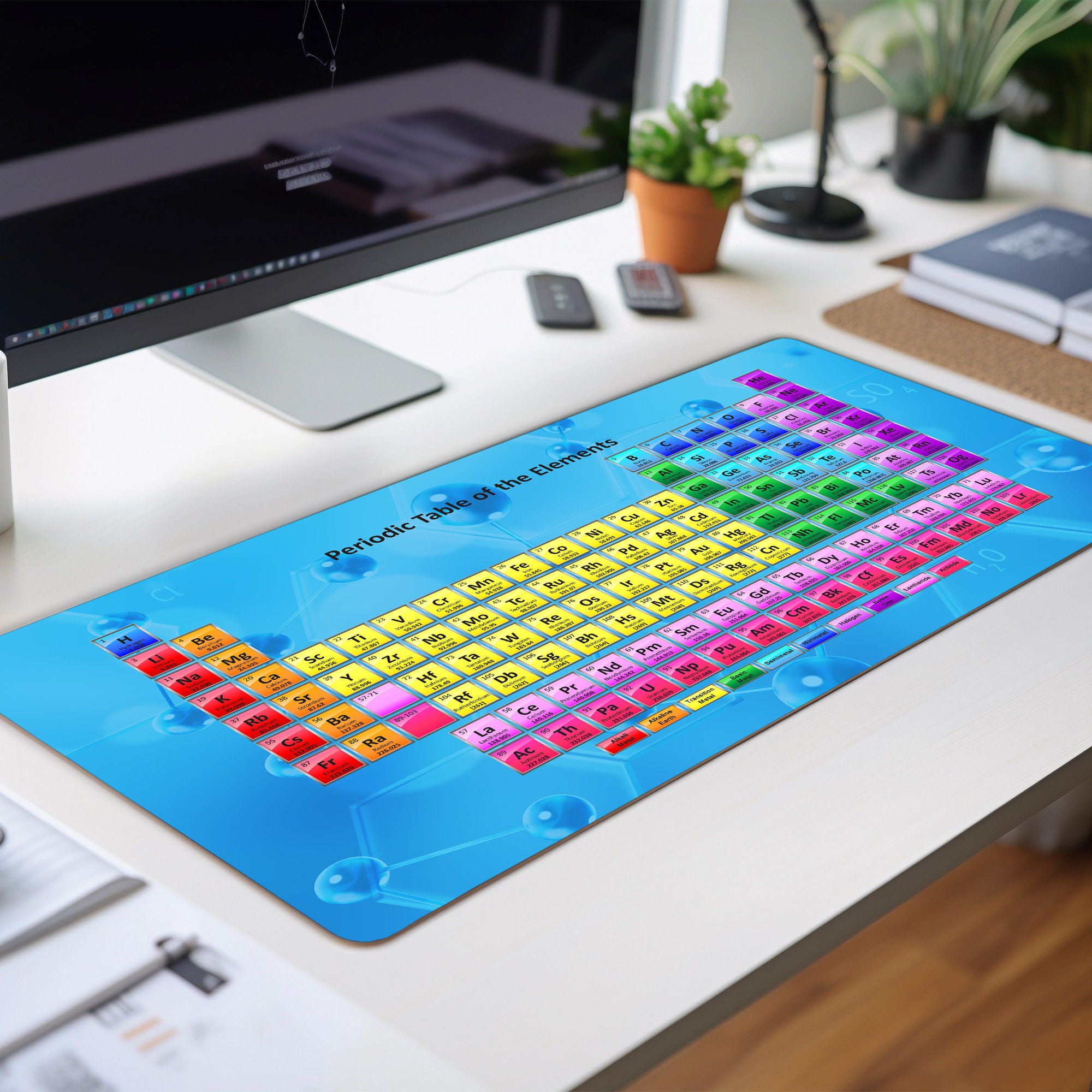 Periodic Table of Elements Deskmat Great Chemistry Gift or Back to ...