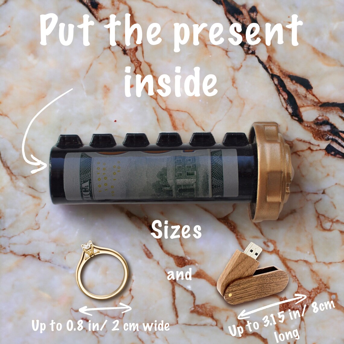 Puzzle Box Personalized Cryptex Custom 3D Money Safe Keepsake With ...