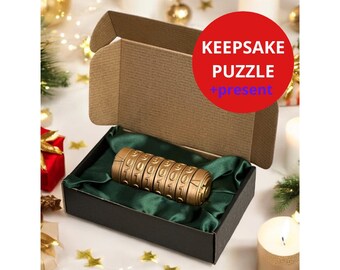 Unique Holiday Cryptex Puzzle Box Perfect Christmas Gift for Puzzle Lovers, Brain Teaser and ...