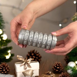 Unique Holiday Cryptex Puzzle Box Perfect Christmas Gift for Puzzle Lovers, Brain Teaser and ...