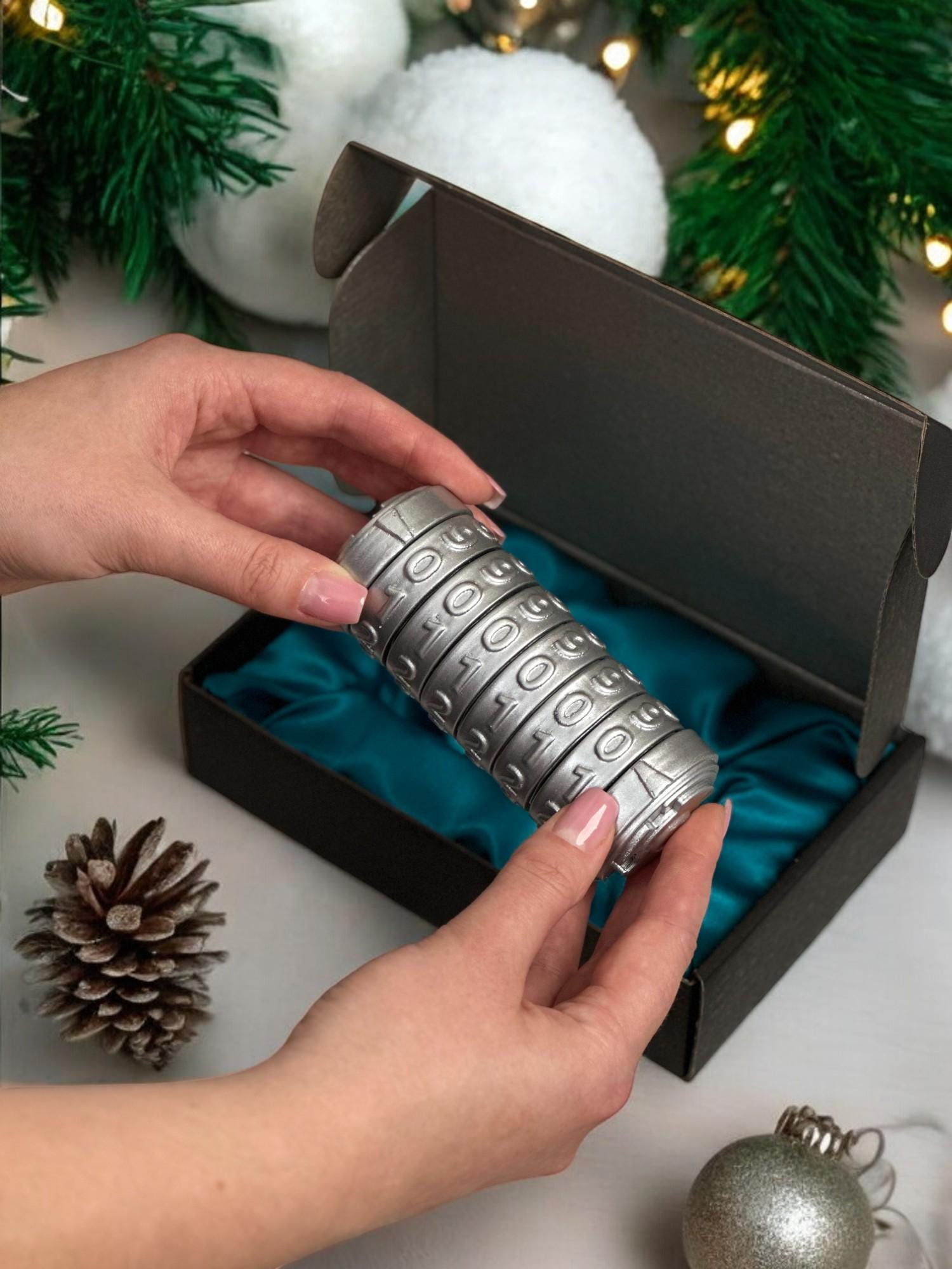 Unique Holiday Cryptex Puzzle Box Perfect Christmas Gift for Puzzle Lovers, Brain Teaser and ...