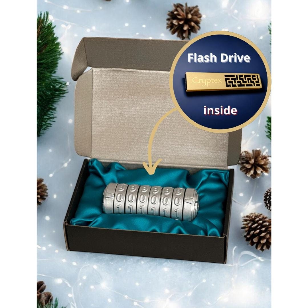 Unique Holiday Cryptex Puzzle Box Perfect Christmas Gift for Puzzle Lovers, Brain Teaser and ...