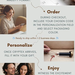 Puzzle Box Personalized Cryptex Custom 3D Money Safe Keepsake With ...