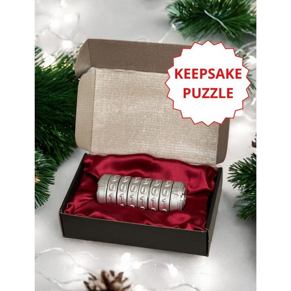 Unique Holiday Cryptex Puzzle Box Perfect Christmas Gift for Puzzle ...