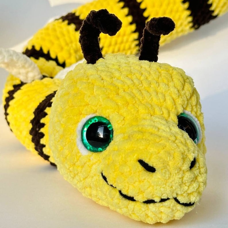 Snake Crochet Pattern Amigurumi Yellow Snake Plush Cute Soft Toys ...