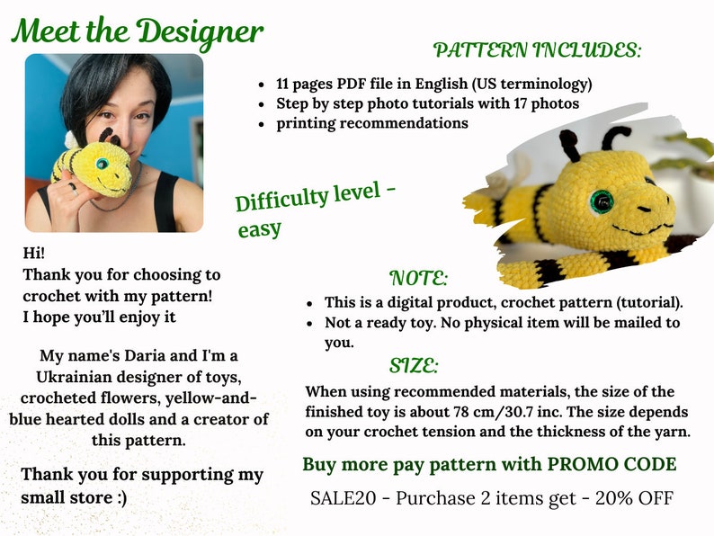 Snake Crochet Pattern Amigurumi Yellow Snake Plush Cute Soft Toys ...