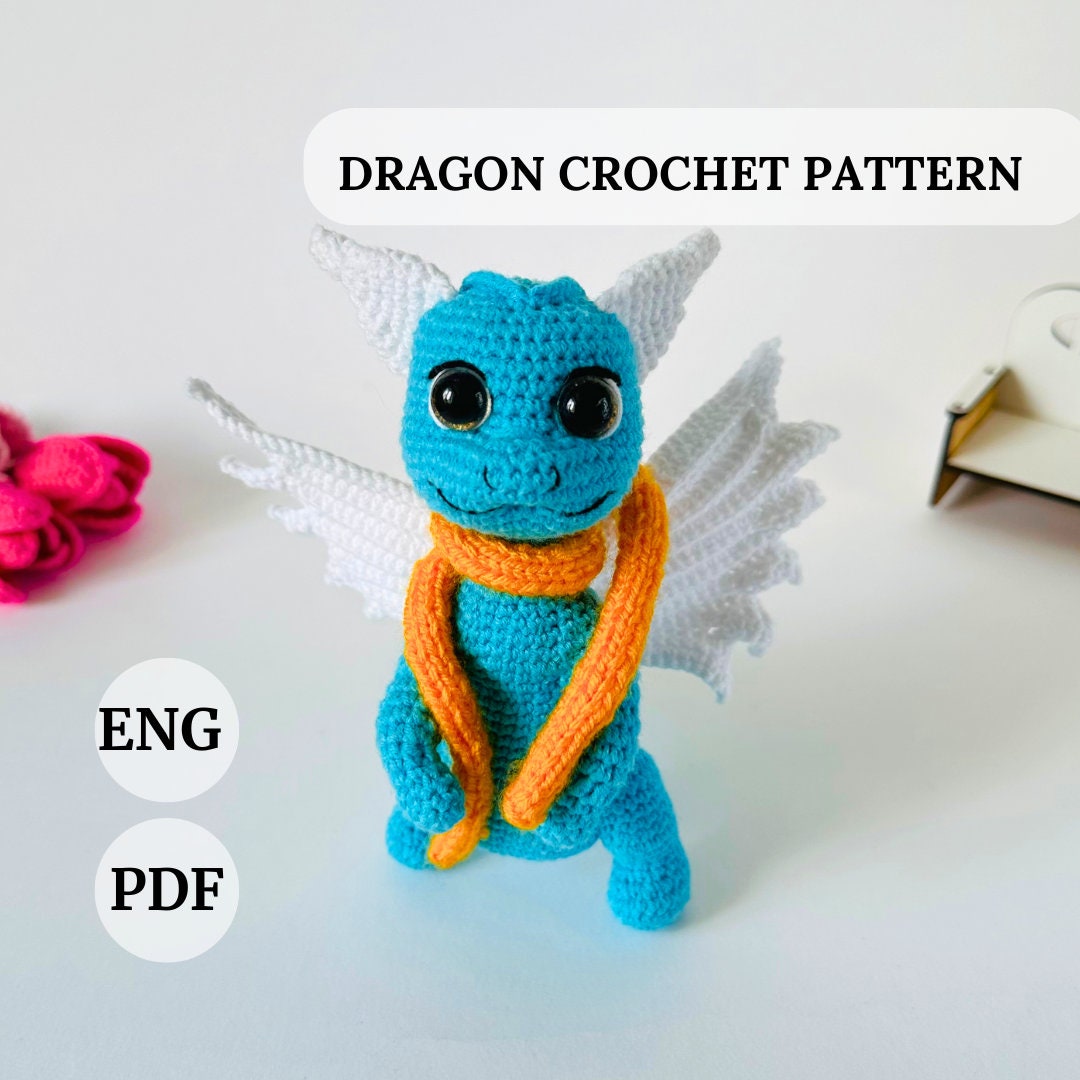 Dragon Crochet Amigurumi Patterns Cute Mystical Blue Dragons Creatures ...
