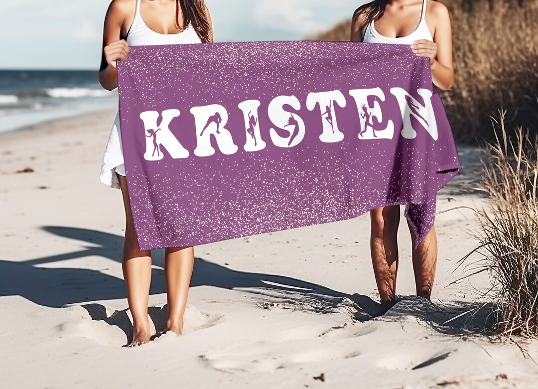 Custom Dance Team Beach Towel, Personalized Name Dance Towel, Dance ...