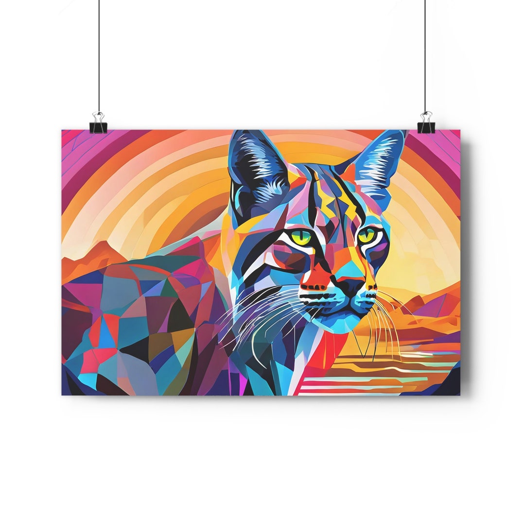 Abstract Lynx Poster Premium Quality Modern Art Design - Etsy