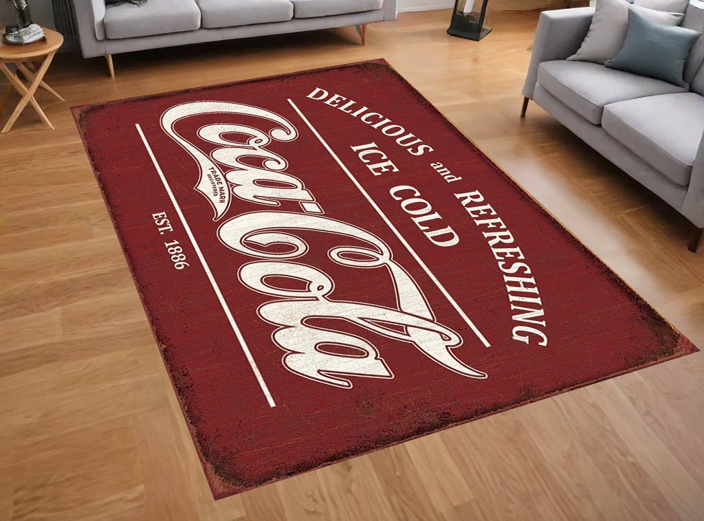 Coca Cola Rug,coke Rug,retro Rug,coca Coca Retro, Custom Rug,coca Coca ...