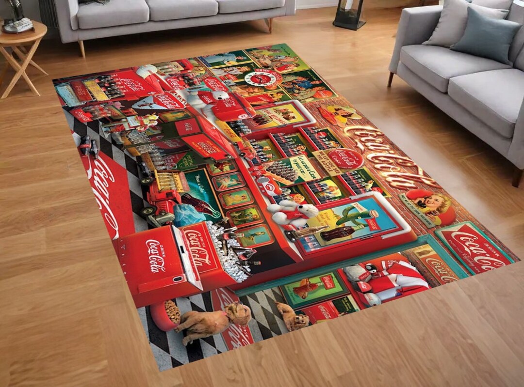 Coca Cola Rug, Coca Coca Retro, Coca Coca Vintage, Home Decor Rug ...