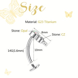 Belly Button Ring/ Disc Bottom Navel Jewelry /floating Belly Ring ...