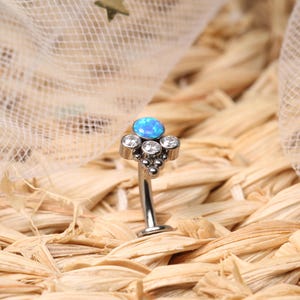Belly Button Ring/ Disc Bottom Navel Jewelry /floating Belly Ring ...