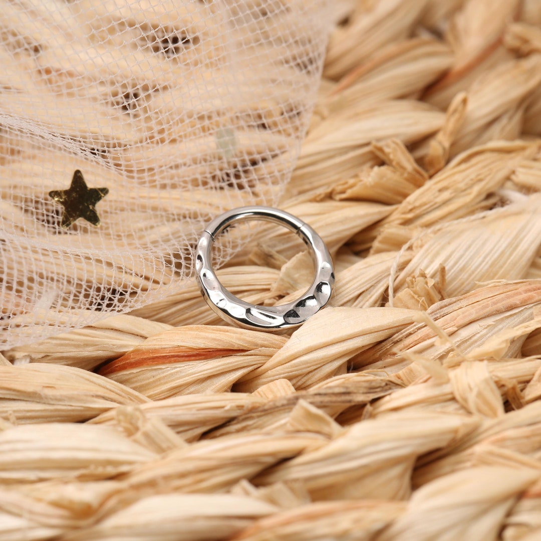 Thumping Effect Nose Ring / Personality /16G 8mm 10mm / Nasal Septum ...