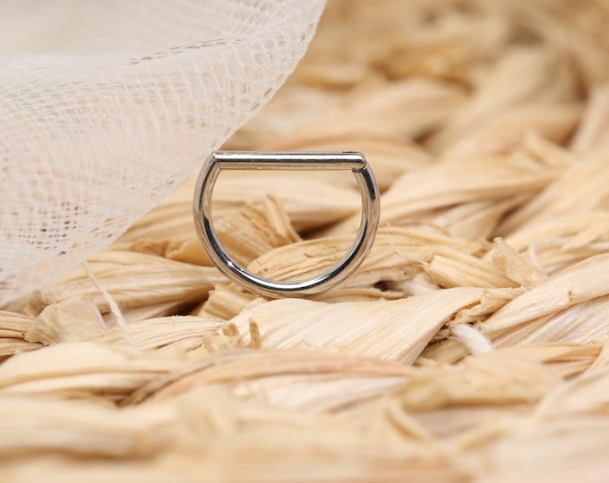 Gold Double Bar Ring, Brass Thick Two Line Ring, Flat Bar Ring, Geometric Statement Ring ...