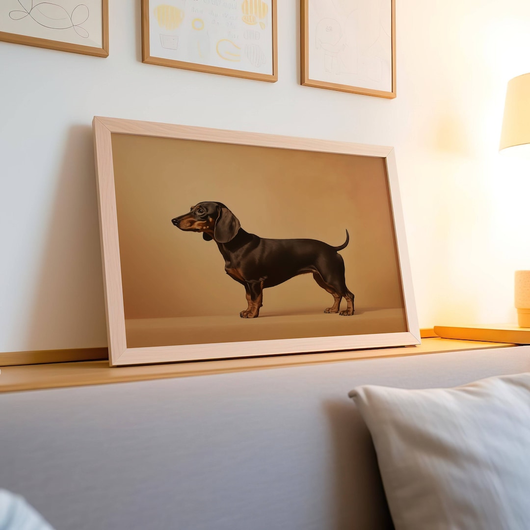Dachshund Profile View, Dachshund, Wallart, Wall Art, Architecture, Art ...