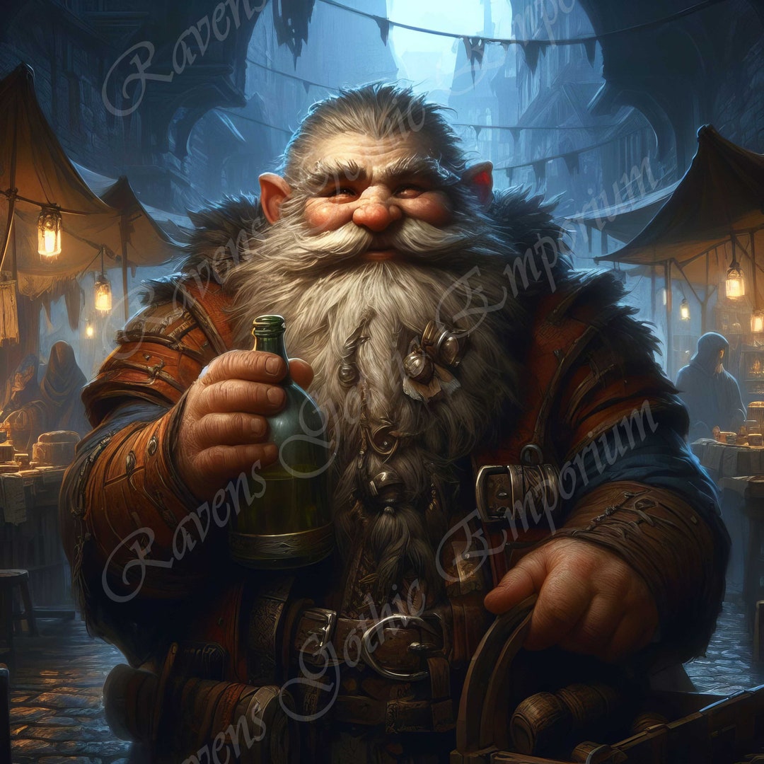 Dwarf Tradesman fantasy Art Download - Etsy