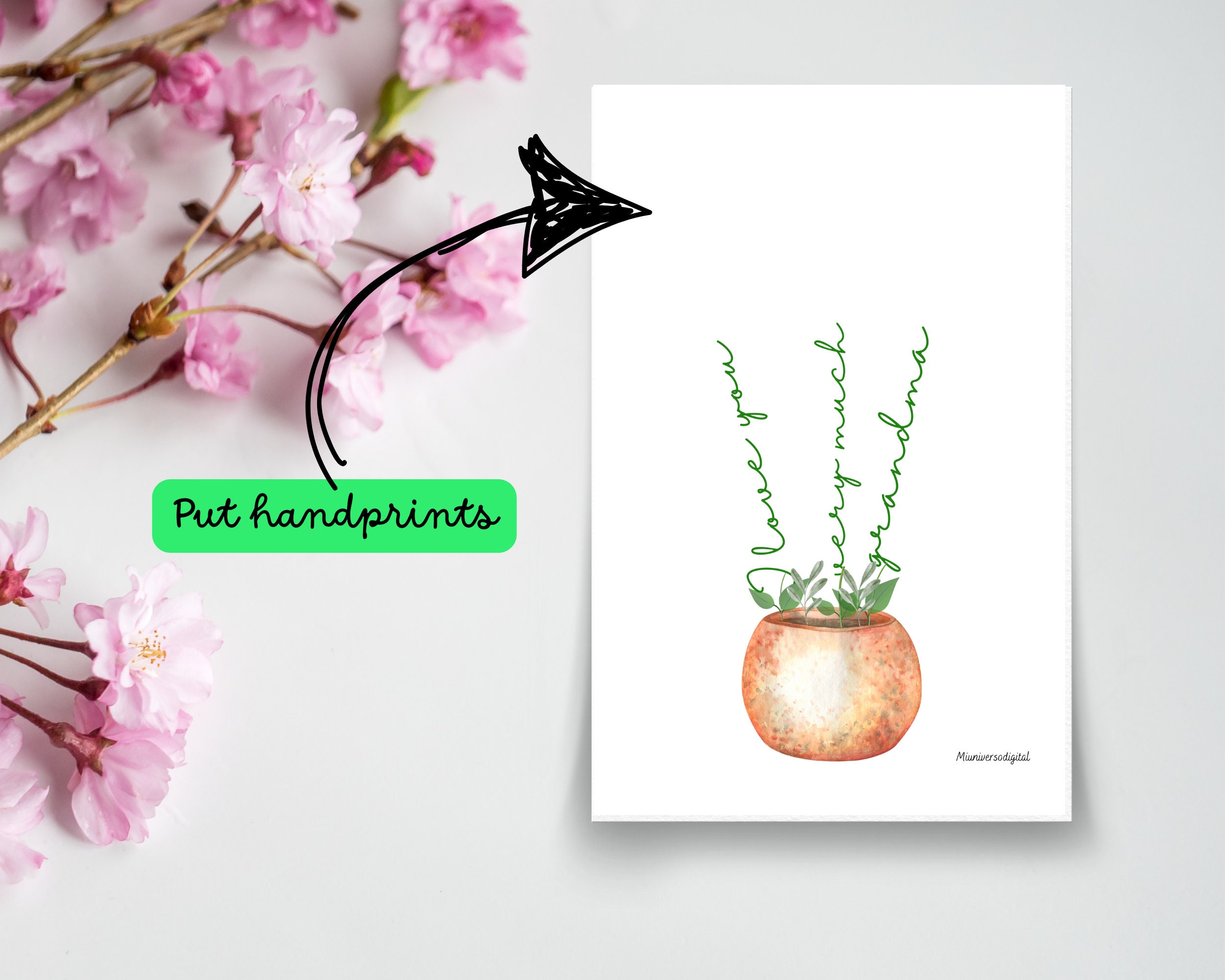 Huellas de manos para el día de la madre, manualidad con huellas de ...