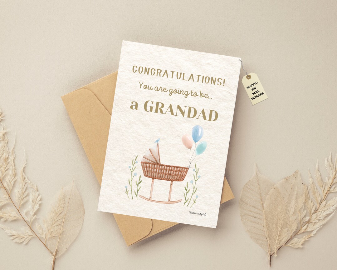 Cards in English Congratulations You Are Going to Be a Grandfather ...