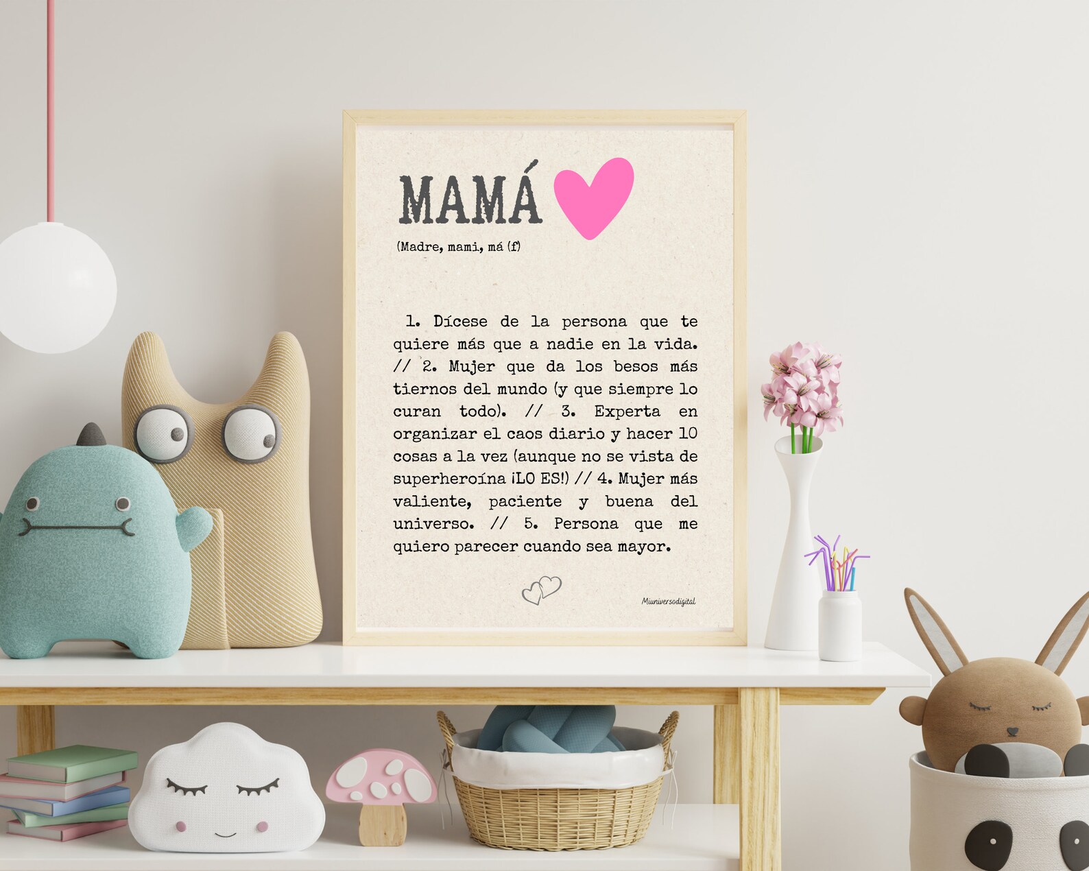 Lámina definición mamá, regalo para el día de la madre, significado en ...