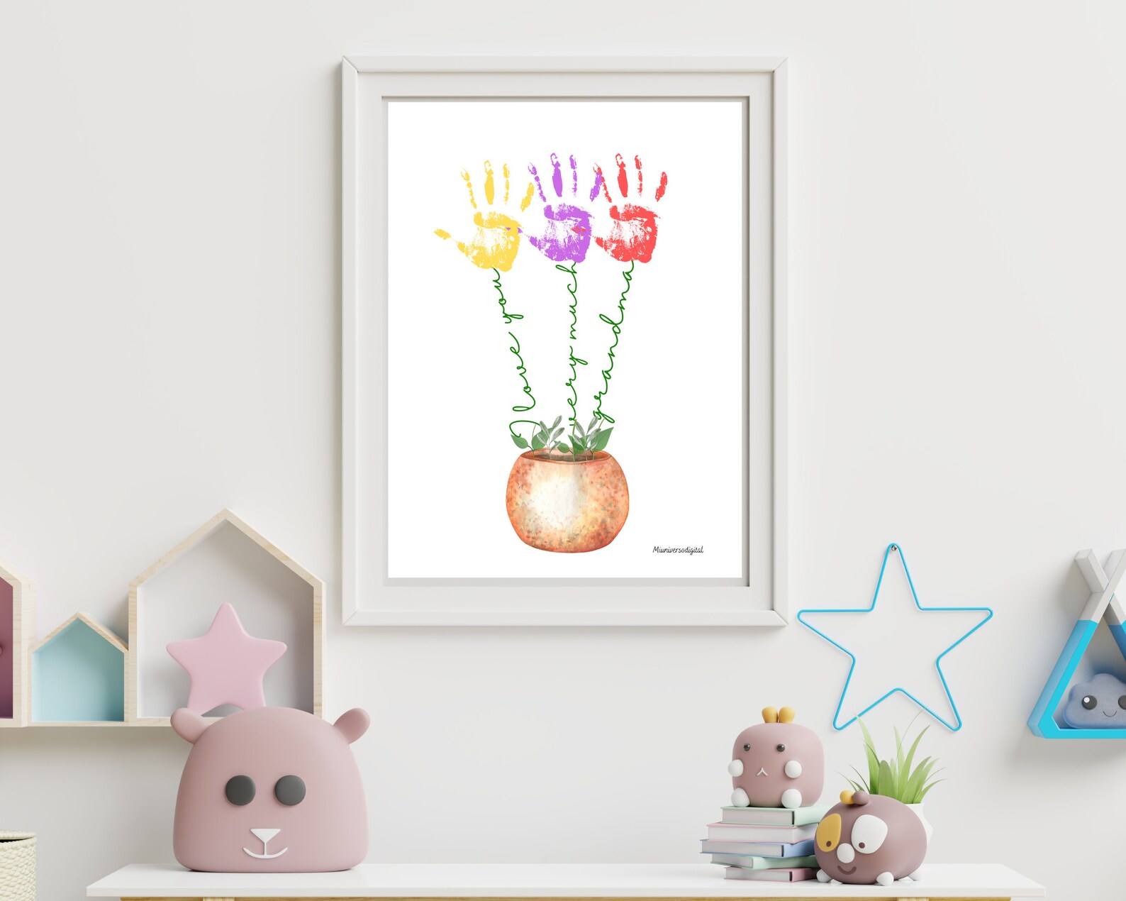 Huellas de manos para el día de la madre, manualidad con huellas de ...