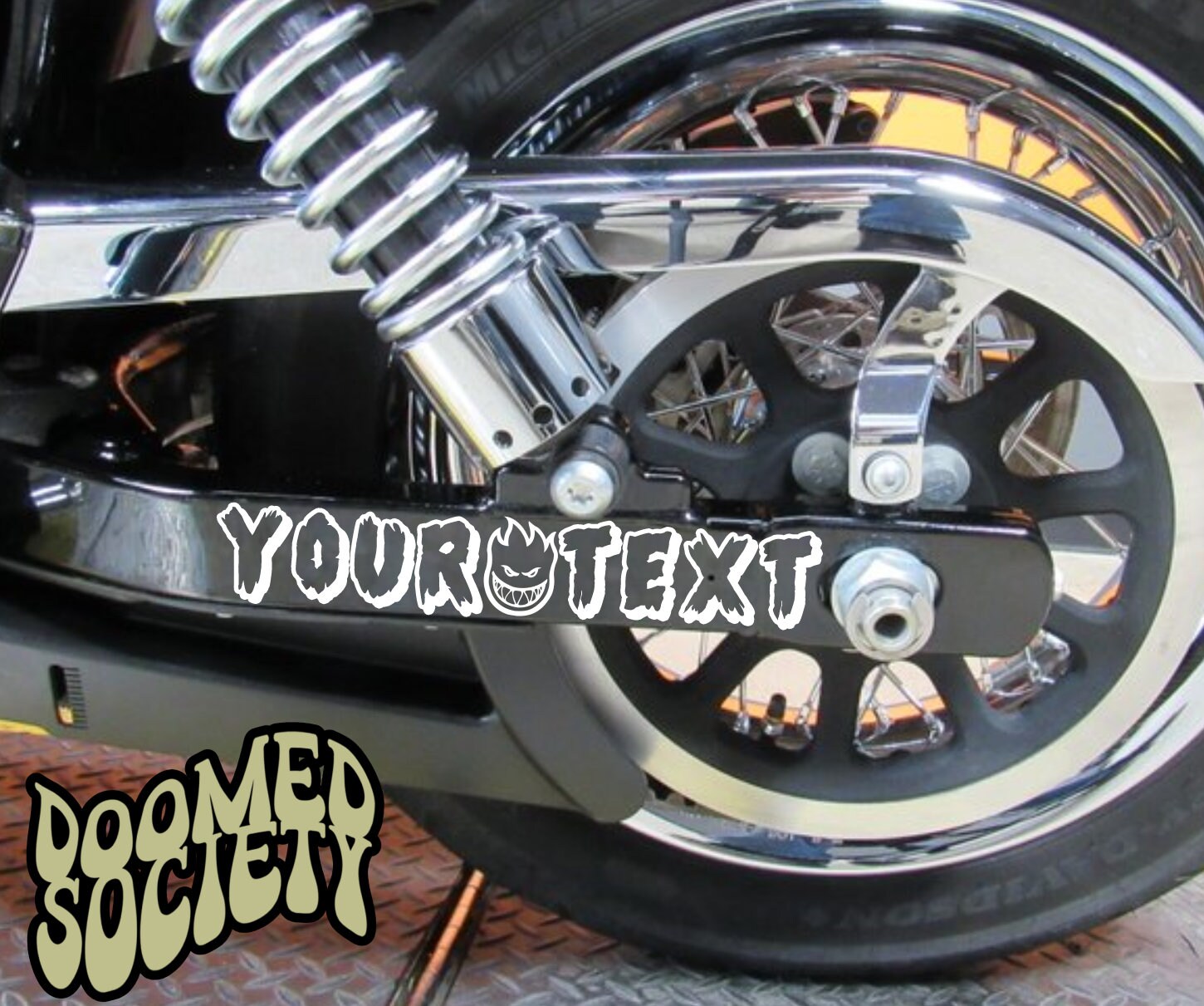 Custom Motorcycle Swingarm Decals - Etsy