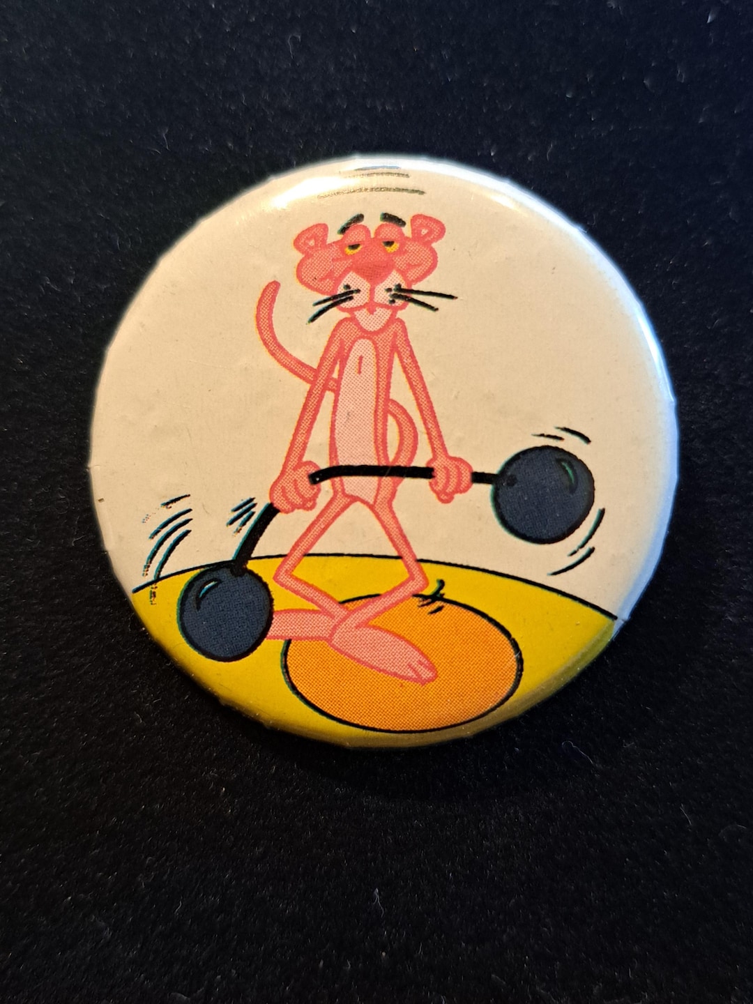 Button Pink Panther, Cartoon Pink Panther, Metal, Plastic, Pink Panther ...