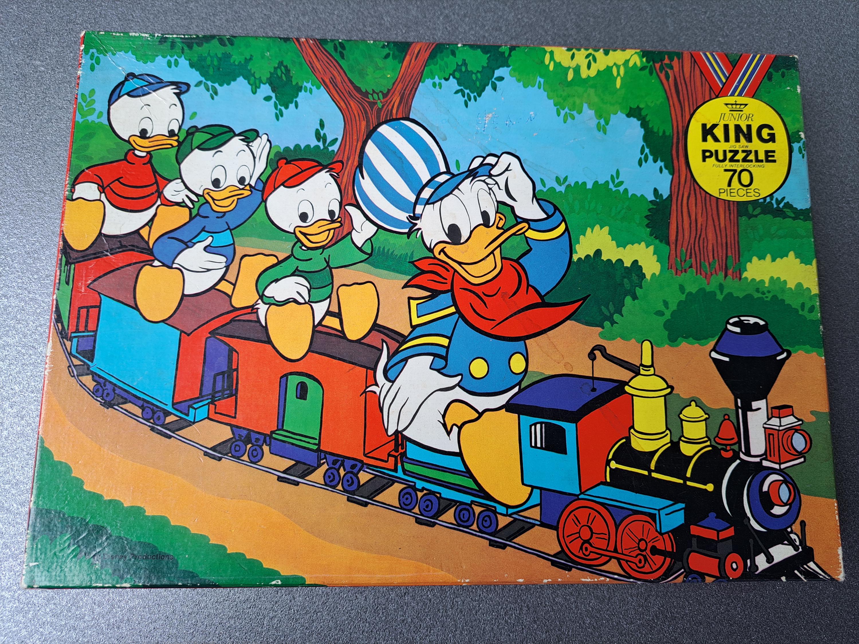 Vintage Donald Duck Train Puzzle, Huey, Dewey, Louie - Etsy