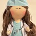 Medical Cloth Doll Nurse Cloth Doll Doctor Cloth Doll Personalized ...