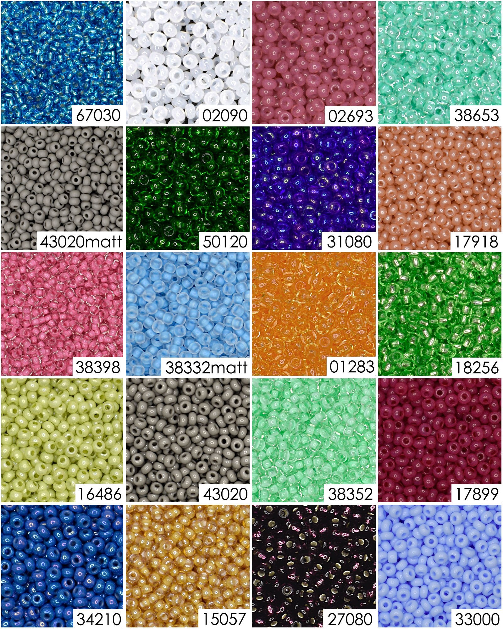 Embroidery and Bead Weaving Beads: Preciosa Ornela Czech Seed Beads 10/ ...