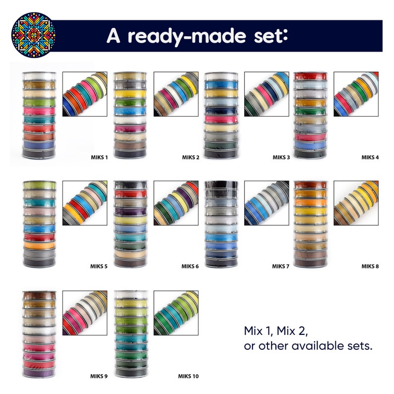 Beading Thread Set, 10 Spools of 100/200m Colored Polyester Thread ...