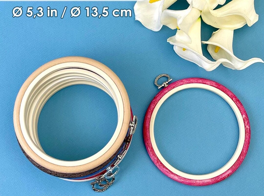 Embroidery Hoop Nurge Round Rubber 5.3" Diameter, Hand Embroidery Tool ...