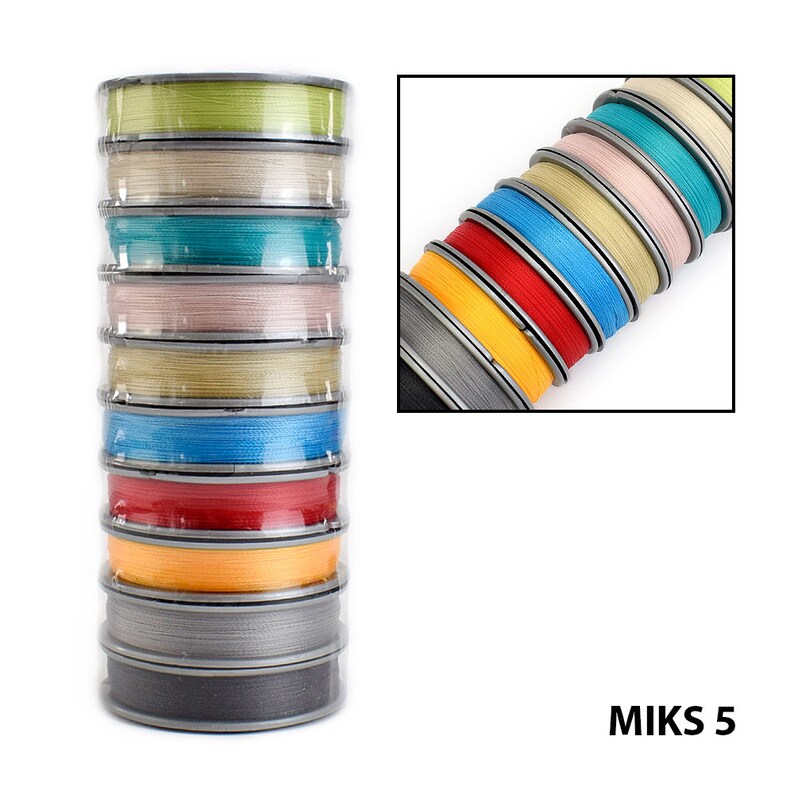 Beading Thread Set, 10 Spools of 100/200m Colored Polyester Thread ...